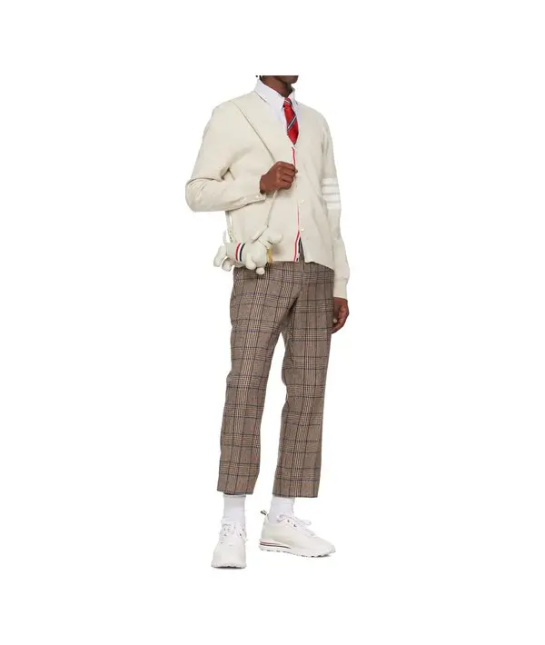 Thom Browne Striped Classic Emblem Neck Tie