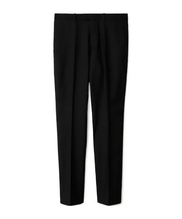 Burberry Tailored Wool Trousers - Black