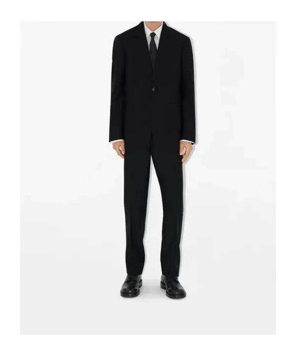 Burberry Tailored Wool Trousers - Black