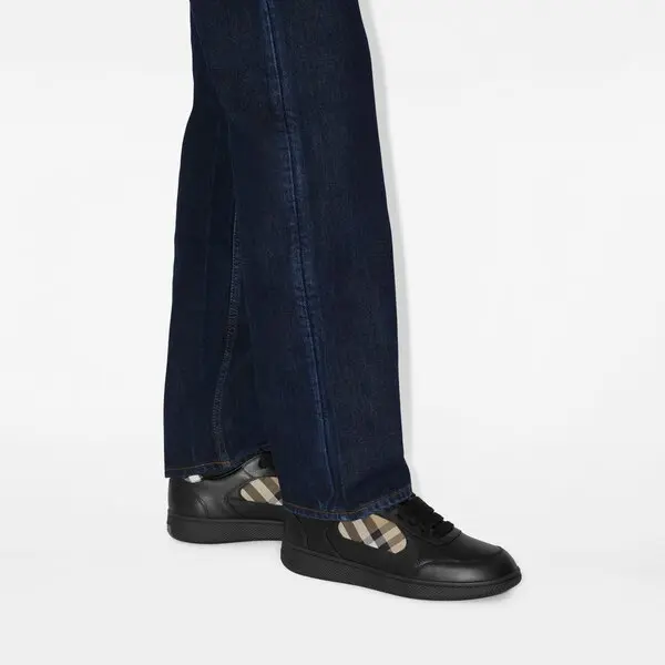 Burberry Terrace Lace-up Sneakers - Black/sand