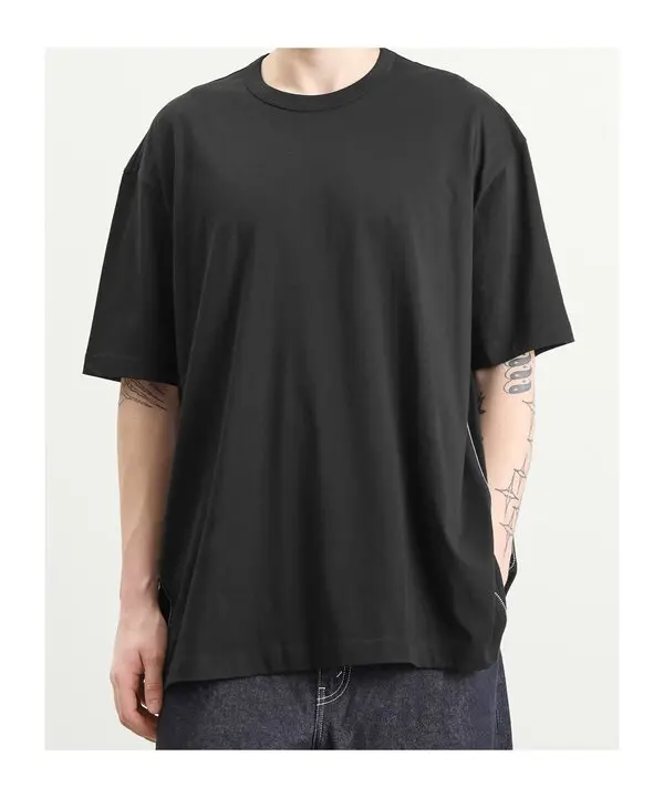 Comme Des Garçons Zipper Detail Crew Neck T-shirt - Black