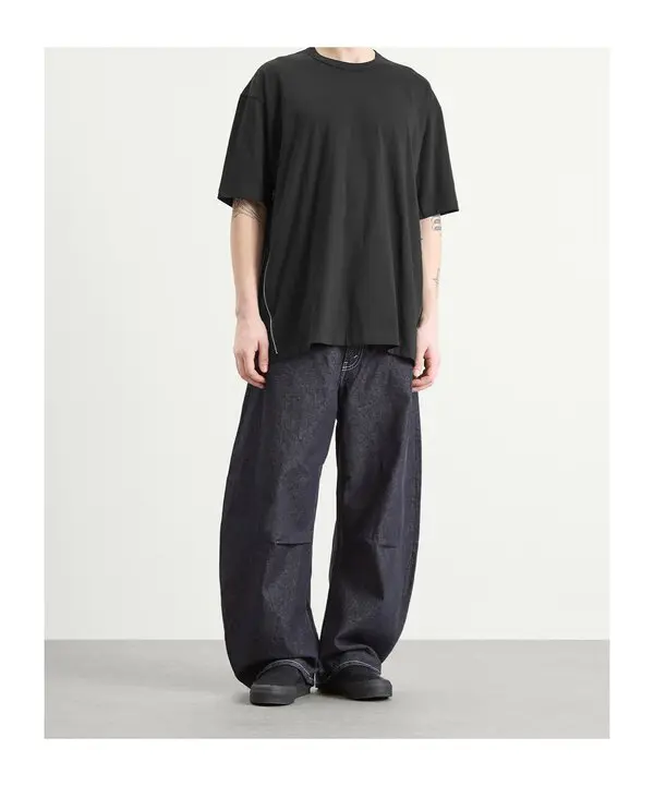 Comme Des Garçons Zipper Detail Crew Neck T-shirt - Black