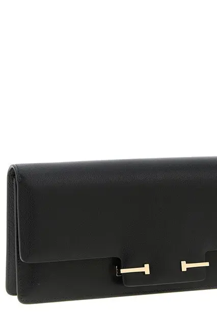 TOM FORD Logo Buckled Shoulder Bag - Black