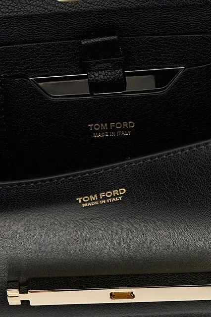 TOM FORD Logo Buckled Shoulder Bag - Black