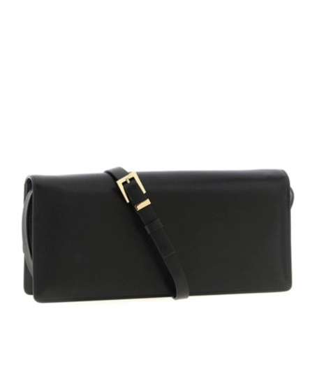 TOM FORD Logo Buckled Shoulder Bag - Black