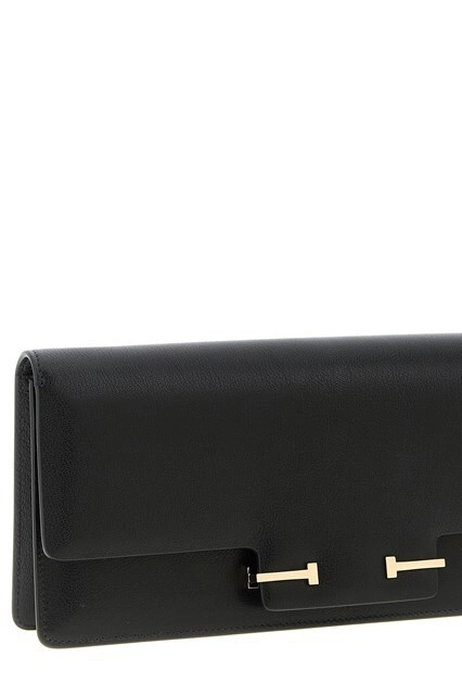 TOM FORD Logo Buckled Shoulder Bag - Black