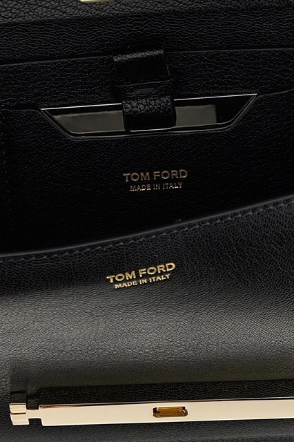 TOM FORD Logo Buckled Shoulder Bag - Black