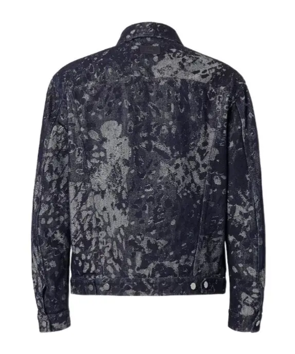 Fendi Falena Drops Jacquard Denim Oversize Jacket