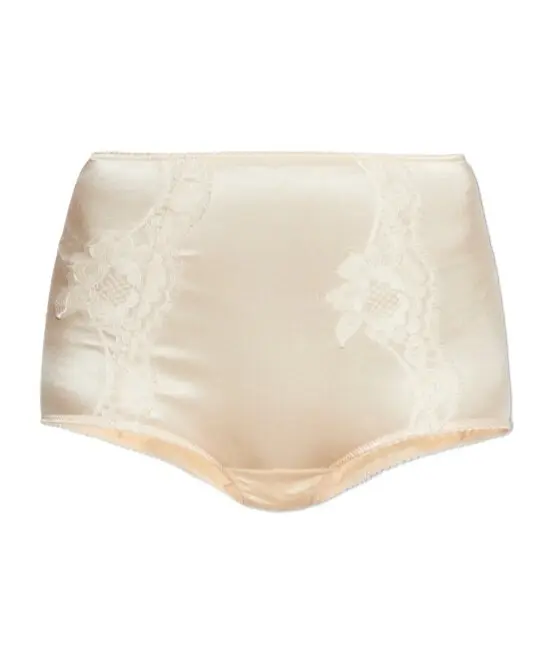 Dolce & Gabbana Dolce Gabbana High Waisted Satin Briefs - Beige