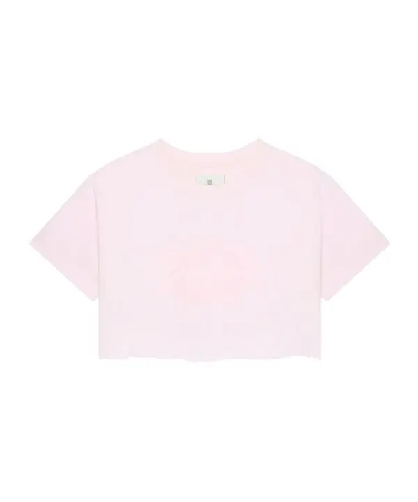 Givenchy Cropped T-shirt With Embroidered Logo - Light Pink