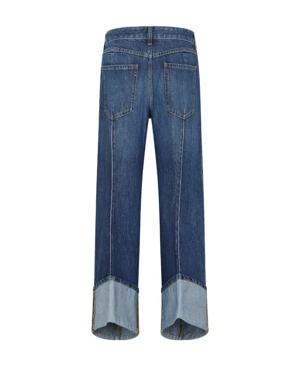 Bottega Veneta Regular Fit Cropped Jeans - Blue