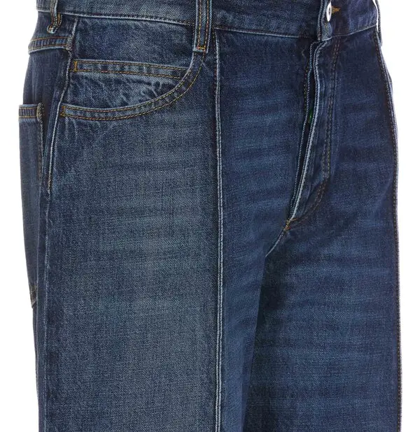 Bottega Veneta Regular Fit Cropped Jeans - Blue