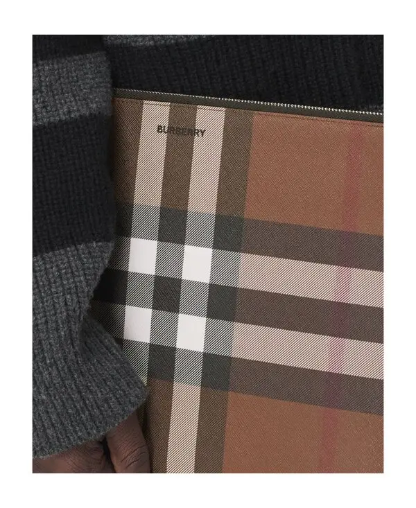 Burberry Check Pouch With Strap