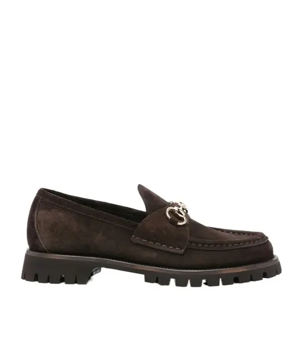 Gucci Horsebit Detailed Slip-on Loafers - Black