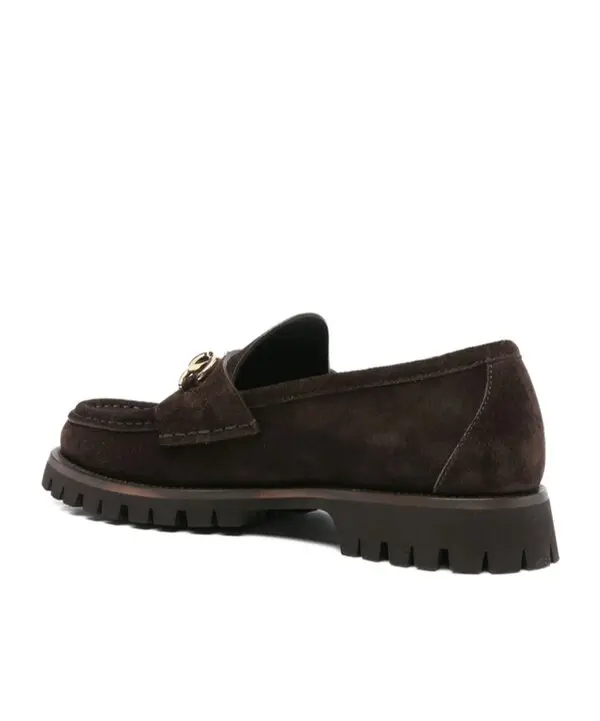 Gucci Horsebit Detailed Slip-on Loafers - Black