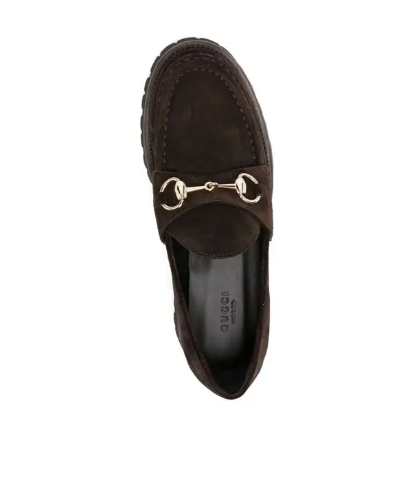 Gucci Horsebit Detailed Slip-on Loafers - Black