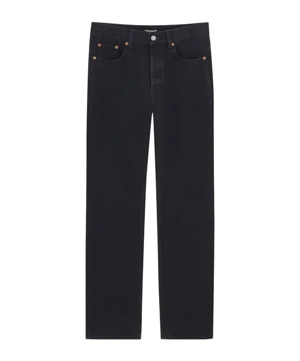 Saint Laurent Loose-fit Straight-leg Jeans - Old Black