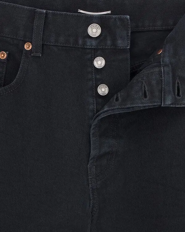 Saint Laurent Loose-fit Straight-leg Jeans - Old Black