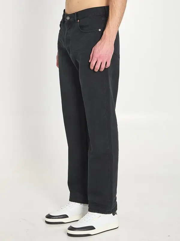 Saint Laurent Loose-fit Straight-leg Jeans - Old Black