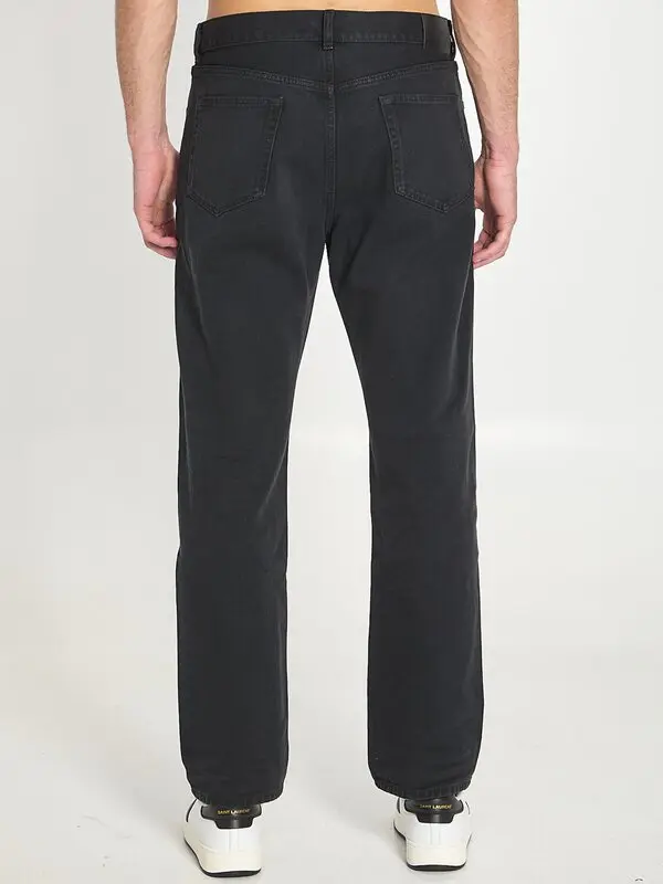 Saint Laurent Loose-fit Straight-leg Jeans - Old Black