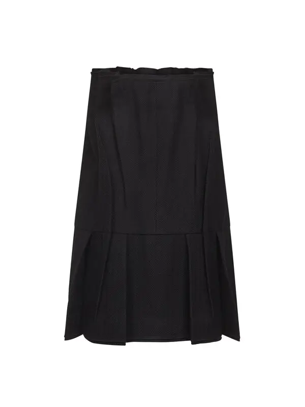 Prada Bow-detailed Pleated Mini Dress