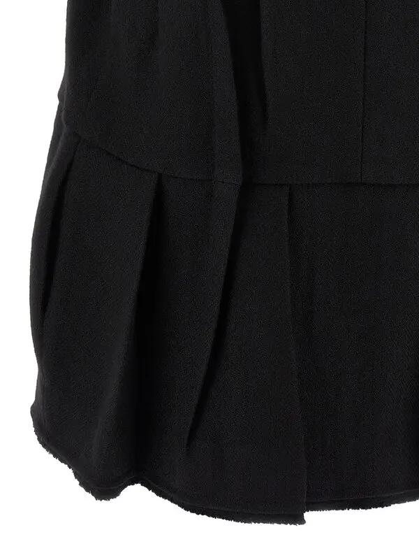Prada Bow-detailed Pleated Mini Dress