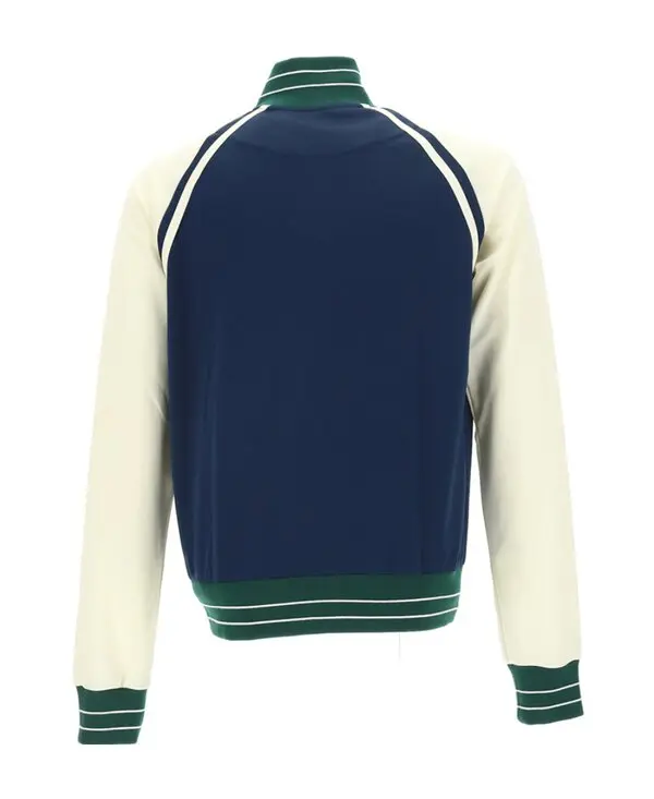 WALES BONNER Striped-trim Zipped Sweatshirt