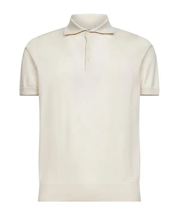 Brunello Cucinelli Short-sleeved Buttoned Polo Shirt - White