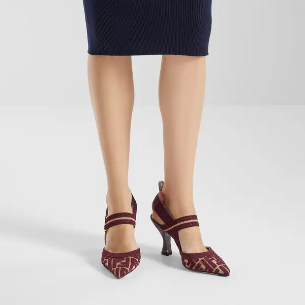 Fendi Colibrì Mesh Strap Heeled Pumps