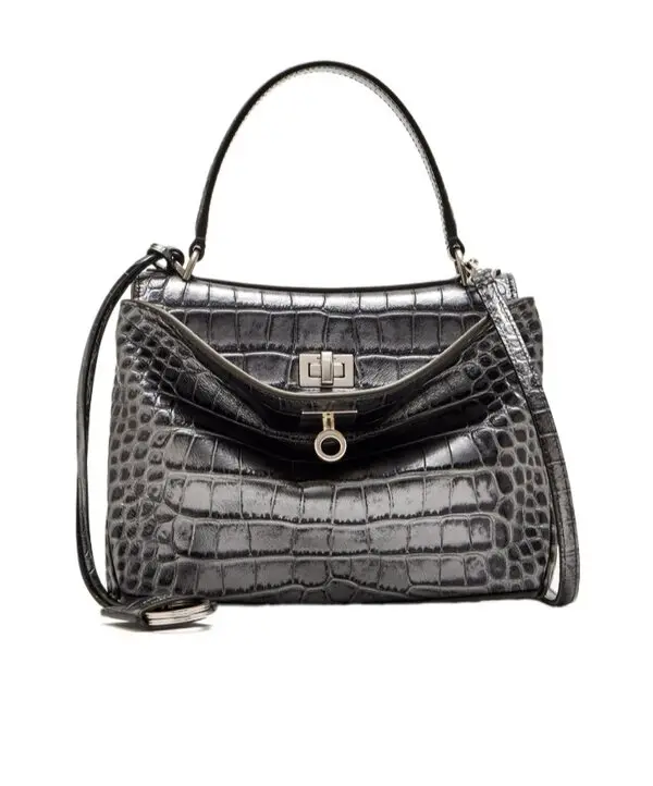 Balenciaga Rodeo Embossed Metallized Handbag