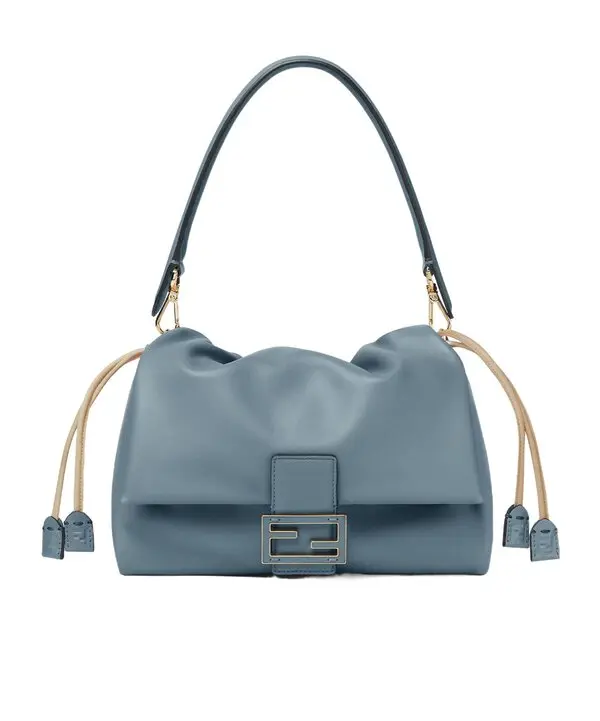 Fendi Mamma Baguette Medium Shoulder Bag - Gray