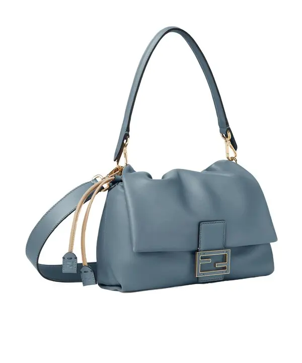 Fendi Mamma Baguette Medium Shoulder Bag - Gray