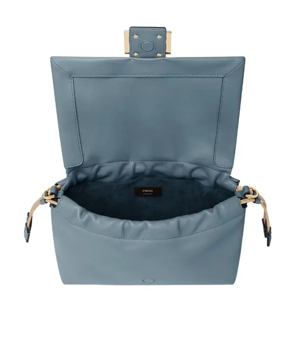 Fendi Mamma Baguette Medium Shoulder Bag - Gray