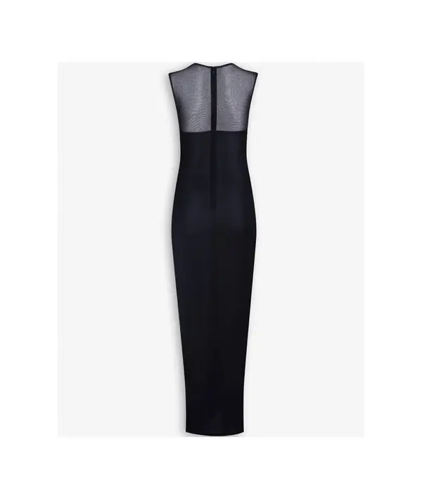 Alaïa Knit Molded Bodycon Maxi Dress - Black