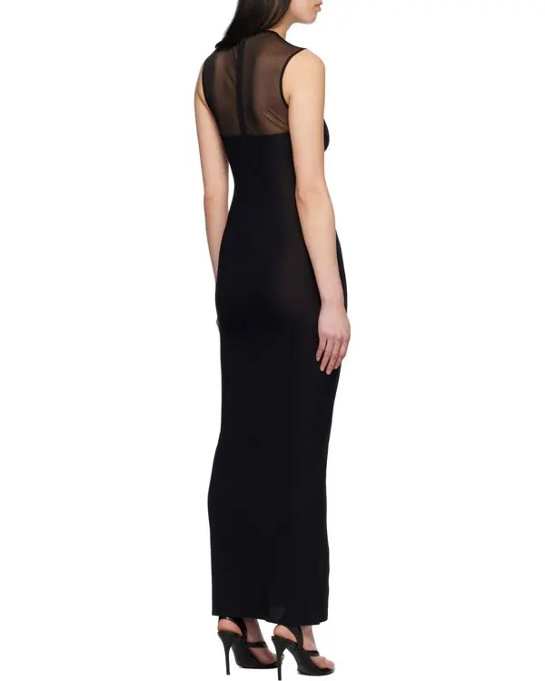 Alaïa Knit Molded Bodycon Maxi Dress - Black