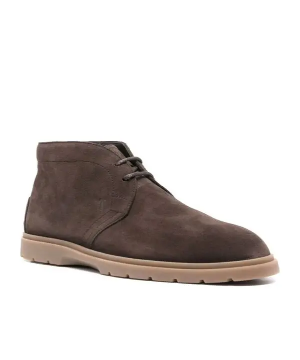 TOD'S Round Toe Lace-up Ankle Boots