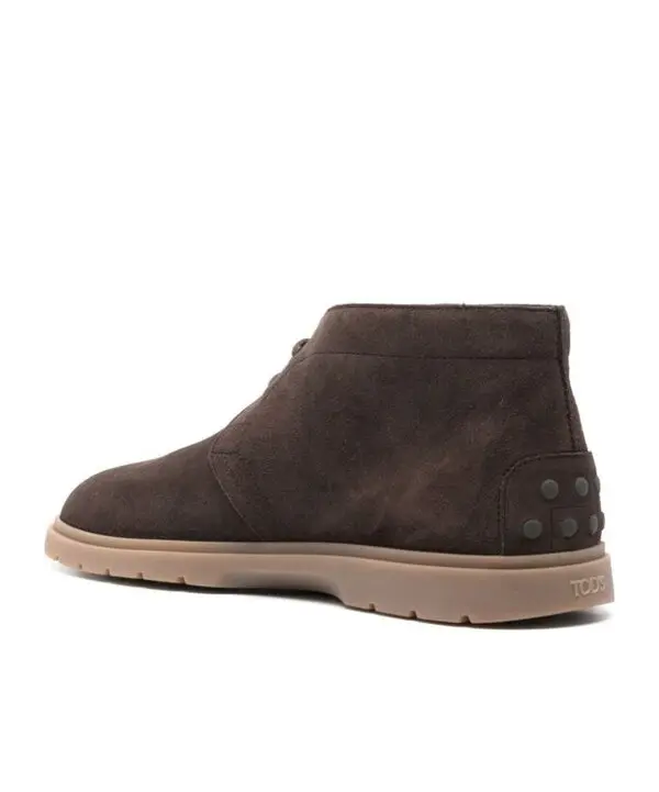 TOD'S Round Toe Lace-up Ankle Boots