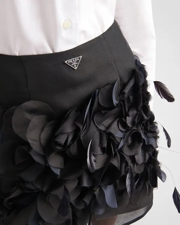 Prada Embellished Mini Skirt