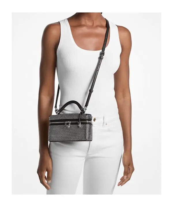 Michael Kors Jana Embellished Convertible Crossbody Bag - Black