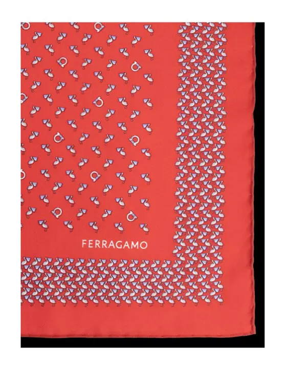 FERRAGAMO Square Pocket Square - Red
