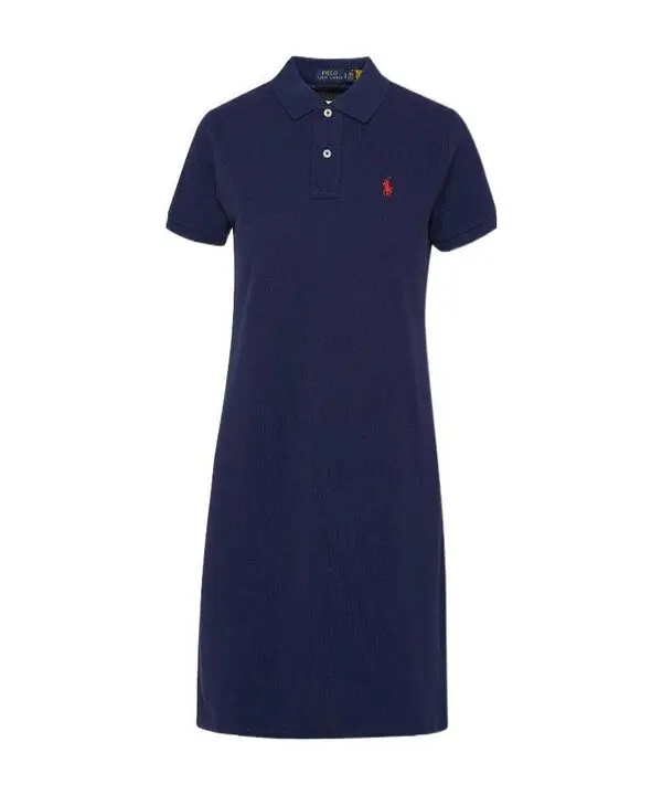 Polo Ralph Lauren Embroidered Logo Polo Dress - Black