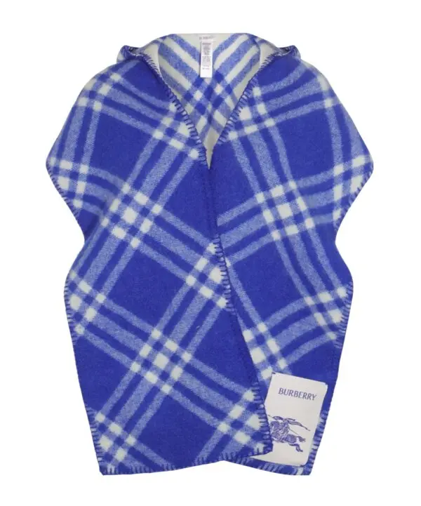Burberry Hood Equestrian Knight Checked Scarf - No