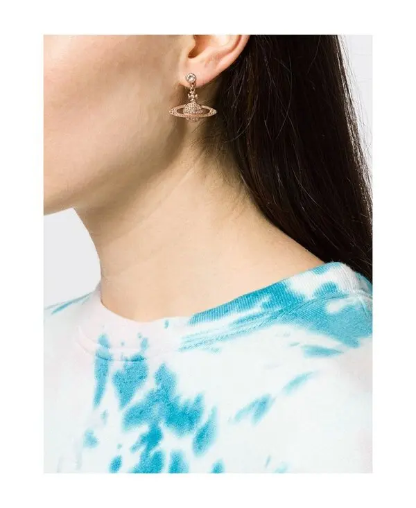 VIVIENNE WESTWOOD Crystal Inlaid Orb Pendant Earrings