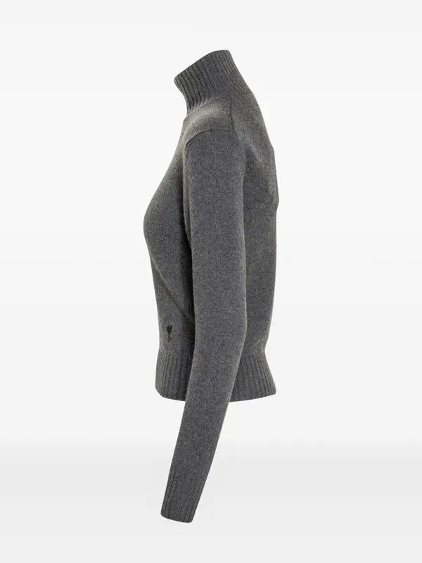 Ami Long-sleeved High-neck Sweater - Black
