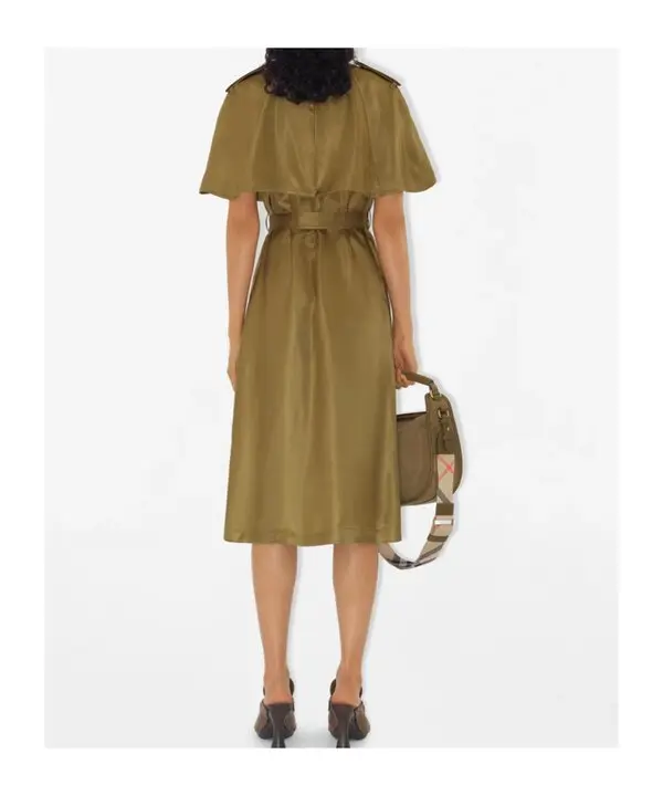 Burberry Belted Trench Dress With Capelet