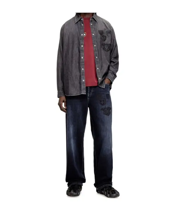 DIESEL® D-simply-s15 Appliqué Denim Shirt