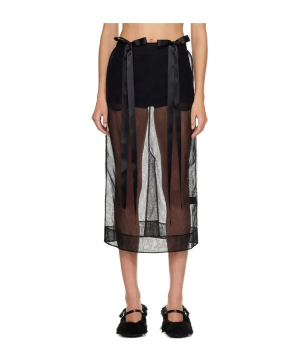 Simone Rocha Sheer Tulle Skirt