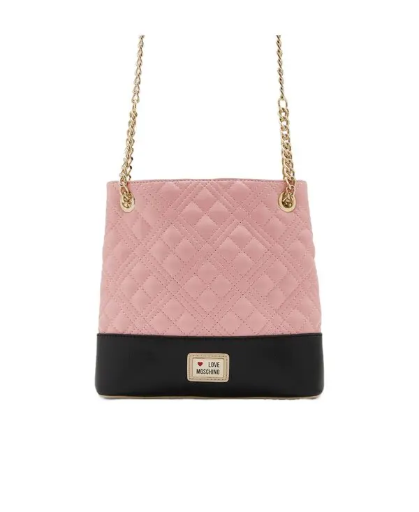 Moschino Quilted Logo Shoulder Bag