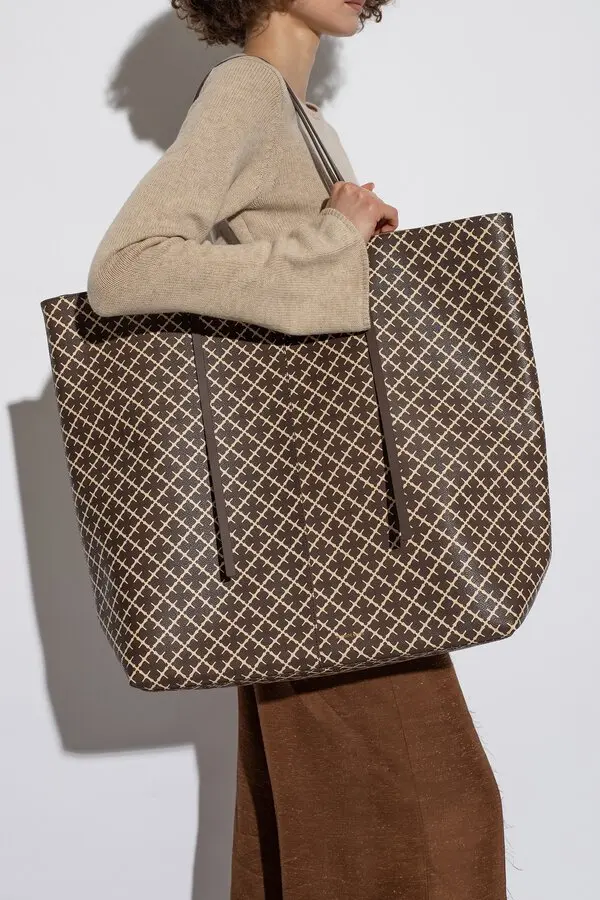 BY MALENE BIRGER Signature Pattern Tote Bag - Brown