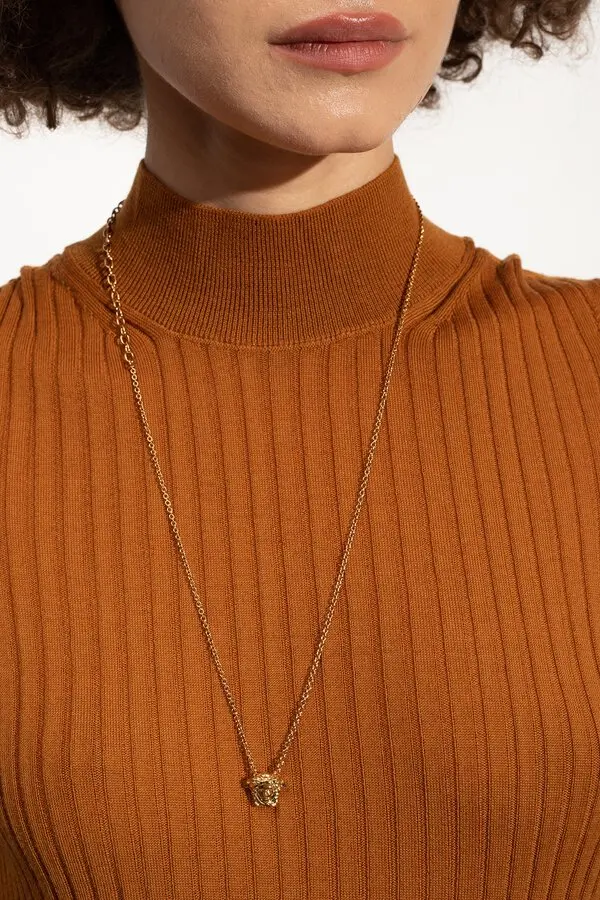 Versace Medusa Pendant Necklace With Lobster Clasp